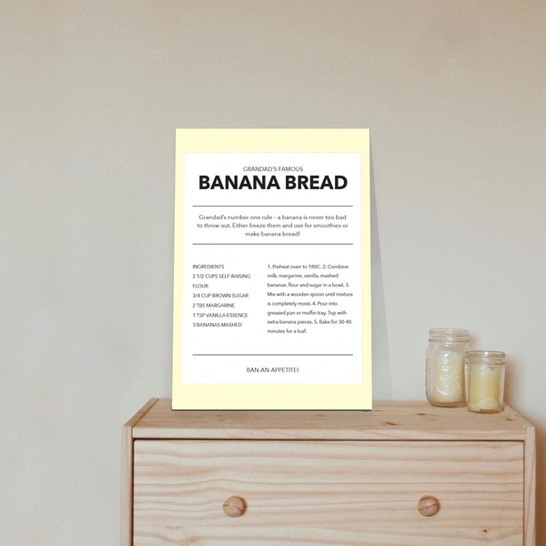 Custom Recipe Print | Pep The Printers