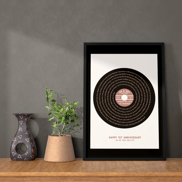 Record Shape Lyric Print | Pep The Printers